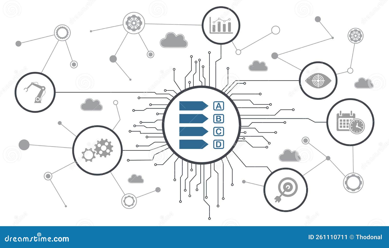 Concept of efficiency stock illustration. Illustration of icon - 261110711