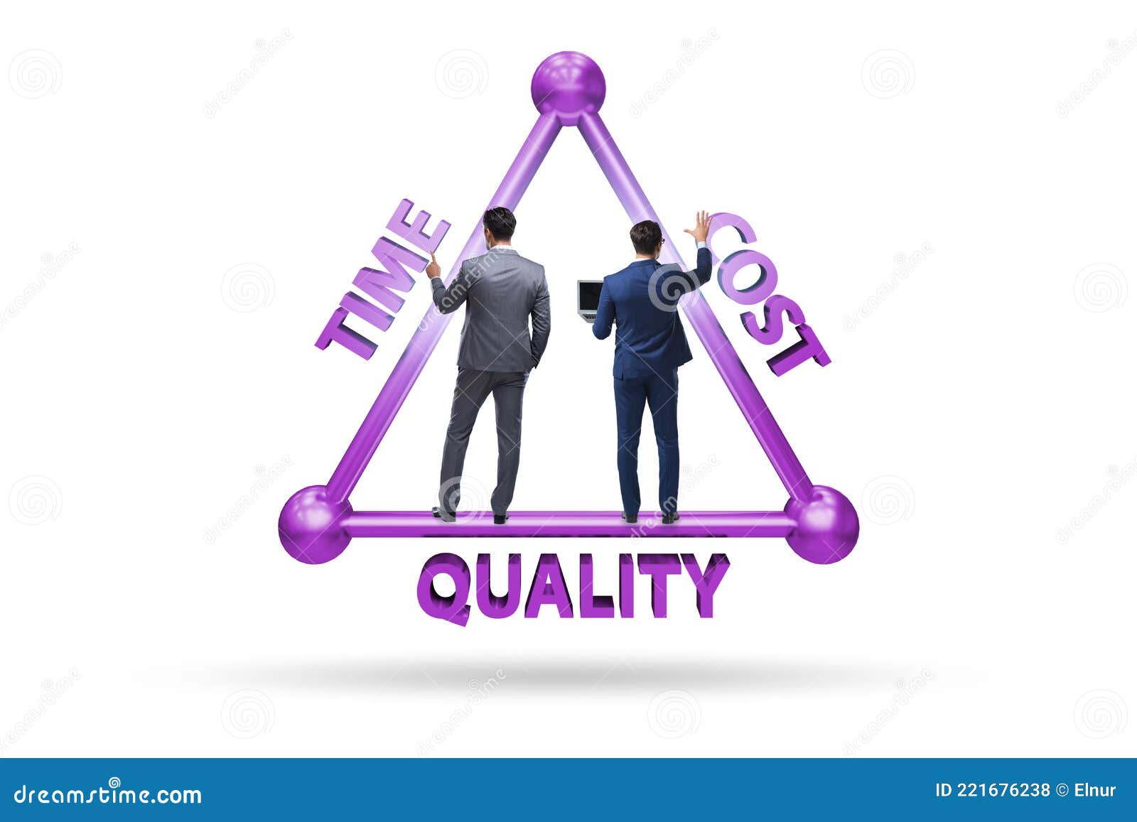 Concept of Efficiency with Cost Time and Quality Stock Photo - Image of ...
