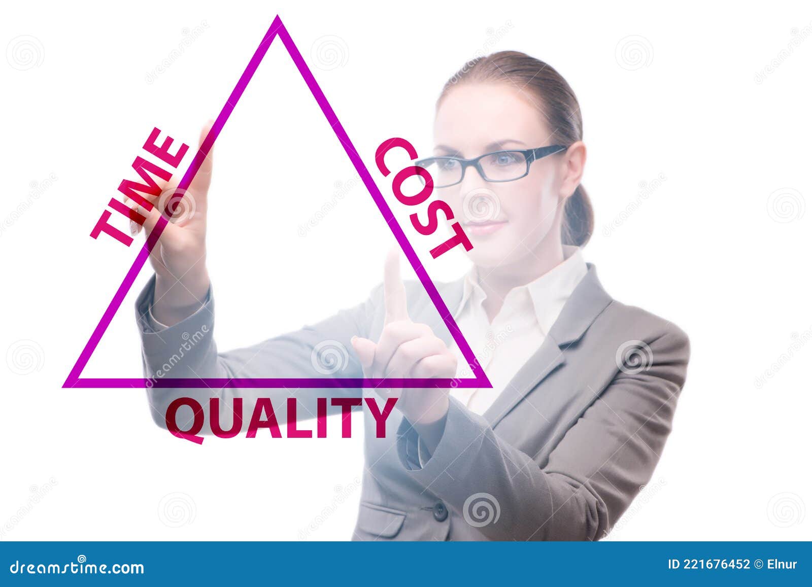 Concept of Efficiency with Cost Time and Quality Stock Photo - Image of ...
