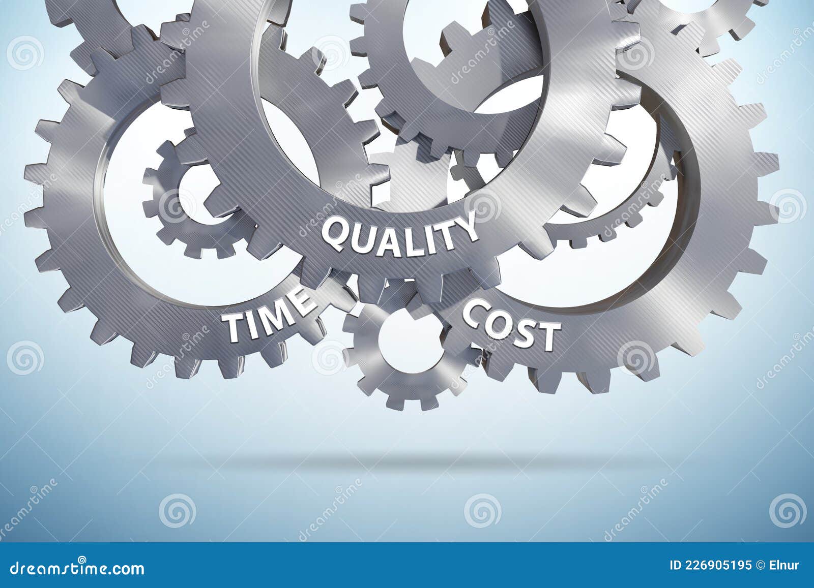 Concept of Efficiency with Cost Time and Quality Stock Illustration ...