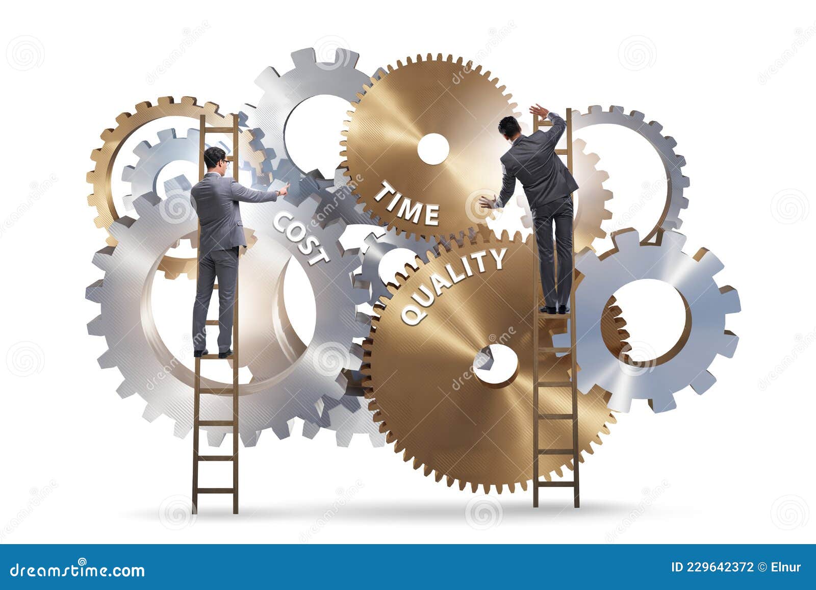 Concept of Efficiency with Cost Time and Quality Stock Photo - Image of ...