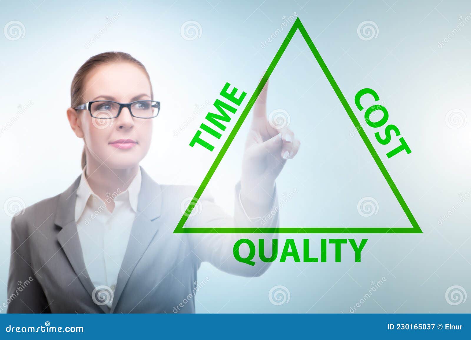 Concept of Efficiency with Cost Time and Quality Stock Image - Image of ...