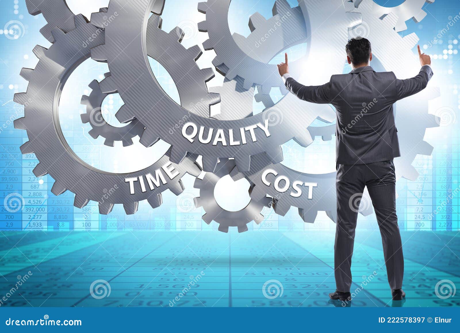 Concept of Efficiency with Cost Time and Quality Stock Image - Image of ...