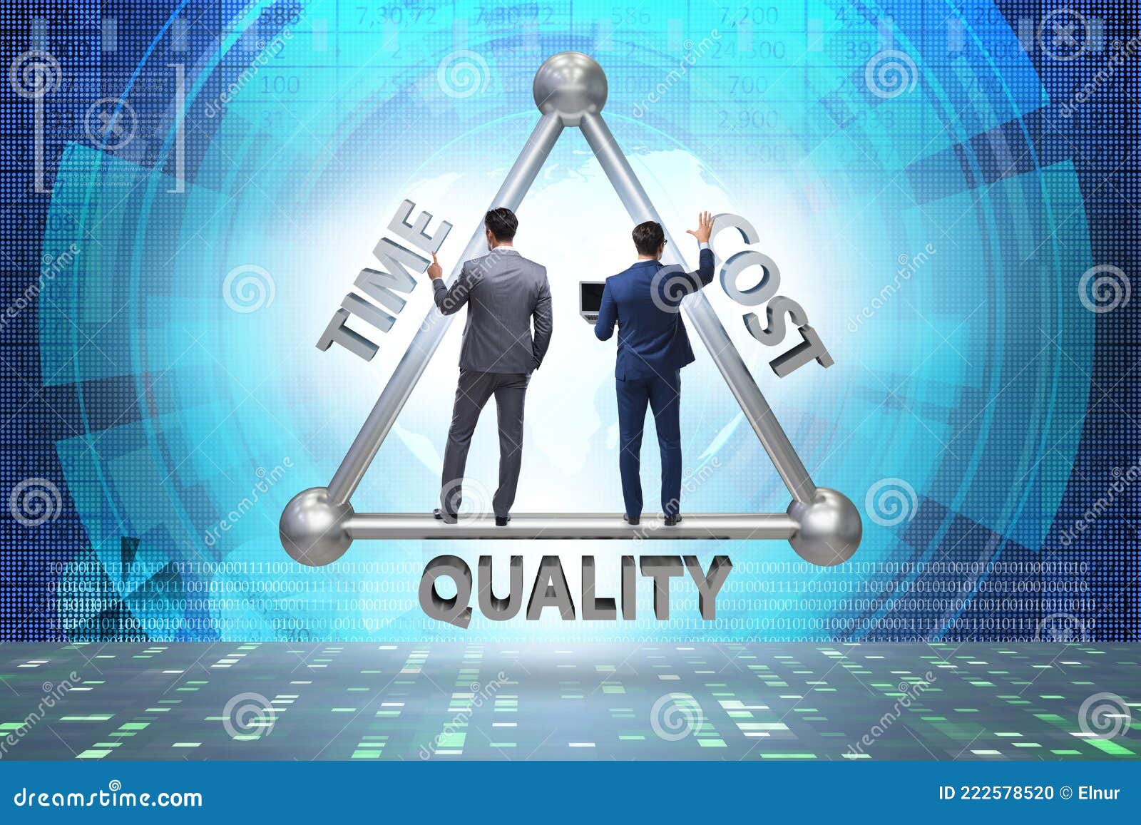 Concept of Efficiency with Cost Time and Quality Stock Photo - Image of ...