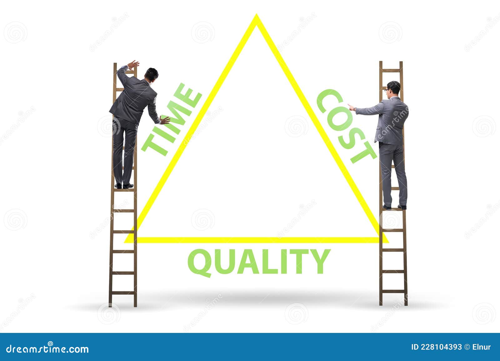 Concept of Efficiency with Cost Time and Quality Stock Illustration ...