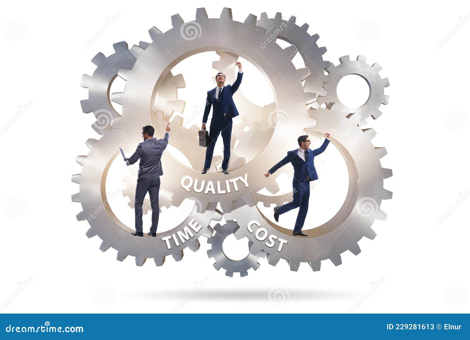 Concept of Efficiency with Cost Time and Quality Stock Image - Image of ...