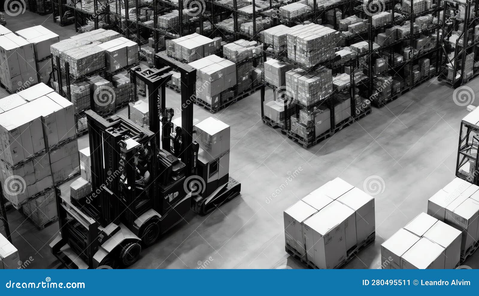 Efficient Logistics Management in a Warehouse.AI Generated Stock ...