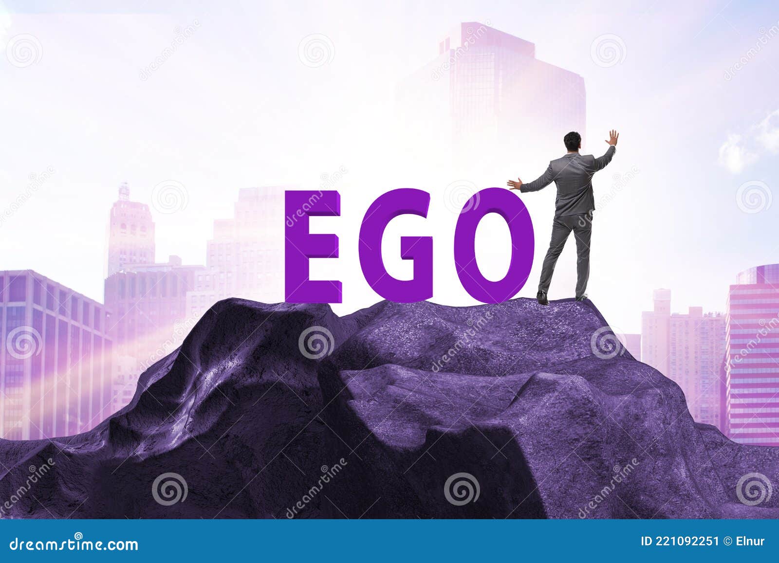 Concept of Ego with Businessman Stock Image - Image of egoism, leader ...