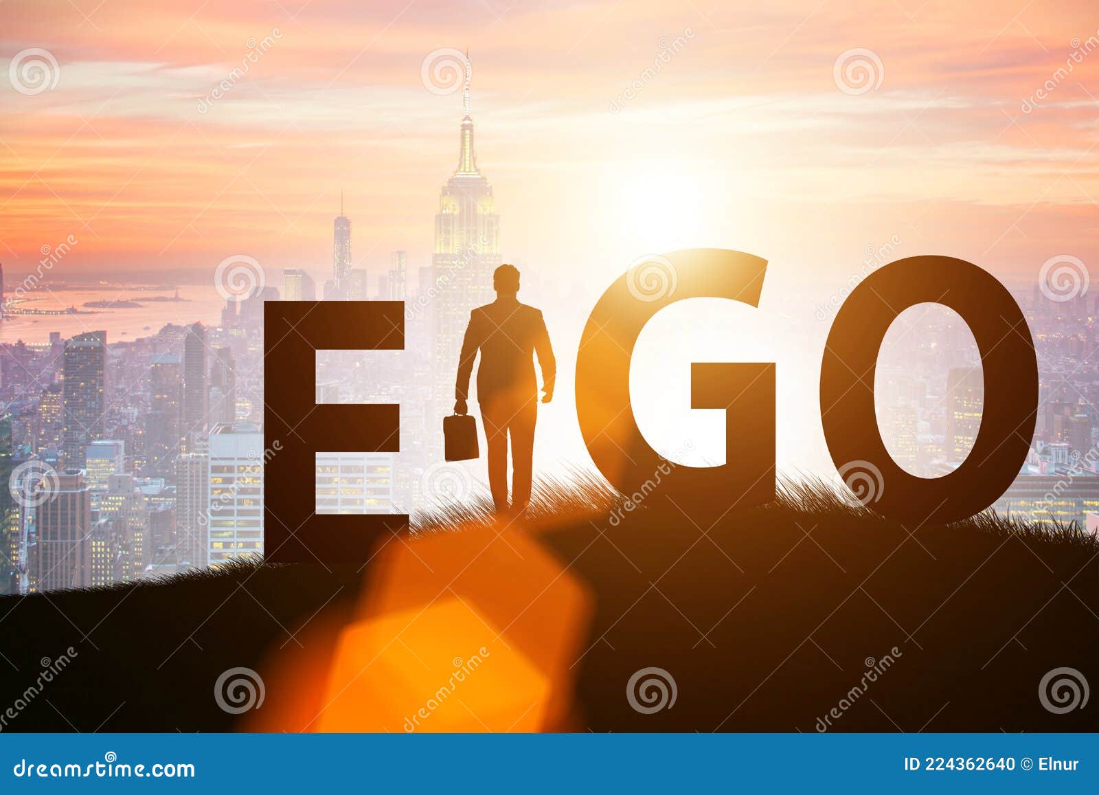 Concept of Ego with Businessman Stock Photo - Image of young, confident ...