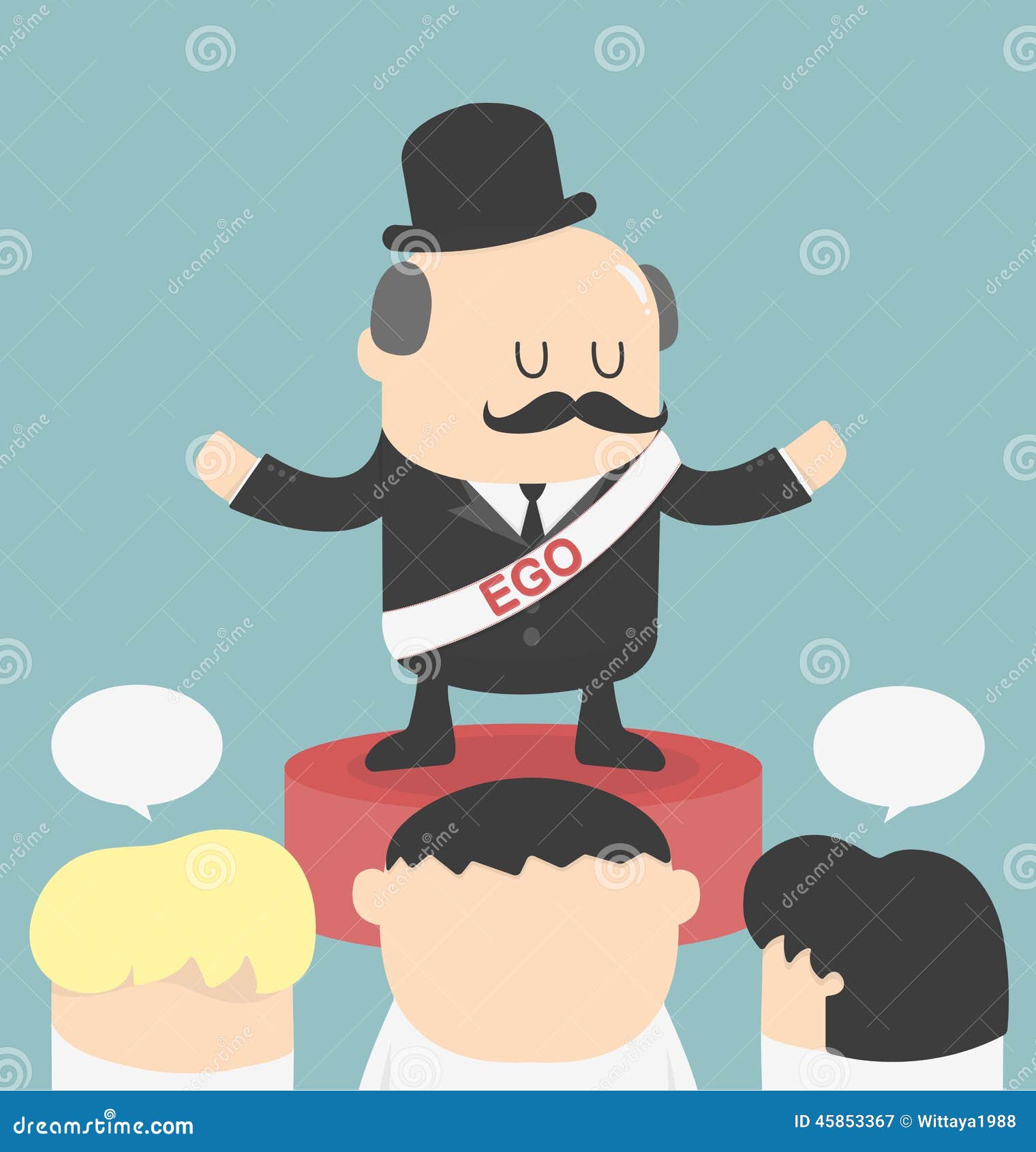 Concept ego man stock vector. Illustration of conflict - 45853367