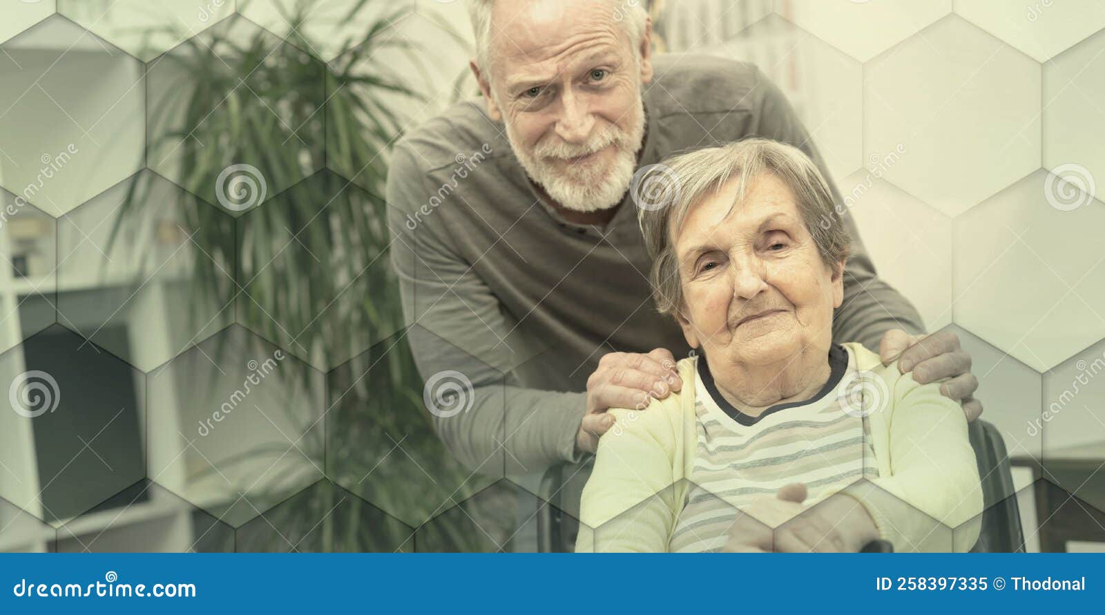 Concept of Elderly Support, Geometric Pattern Stock Image - Image of ...