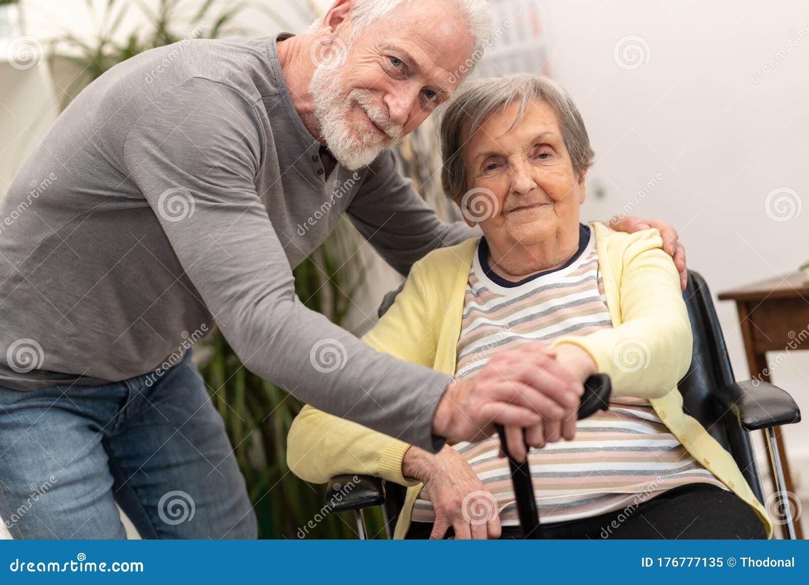 Concept of elderly support stock image. Image of affection - 176777135