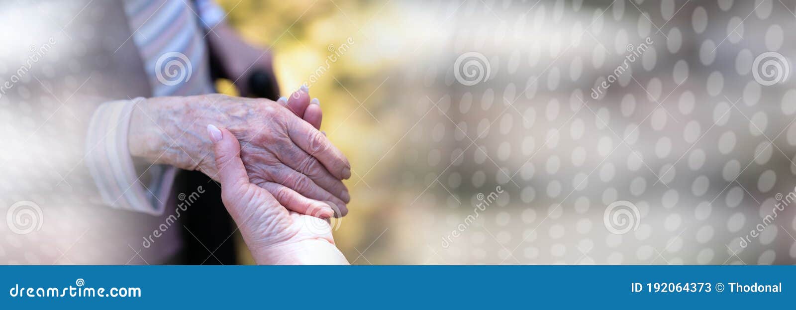 Concept of Elderly Support; Panoramic Banner Stock Image - Image of ...
