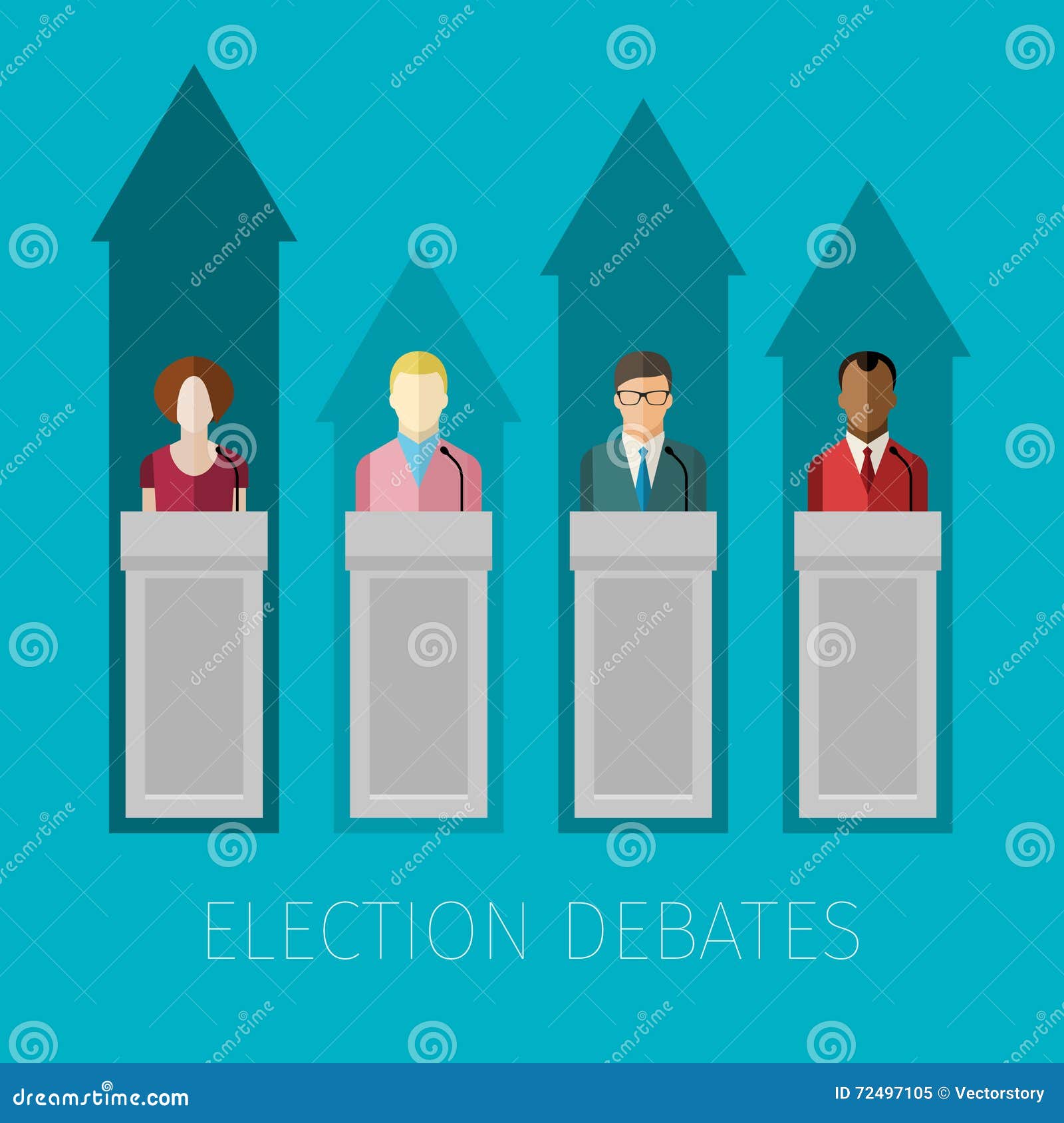 Concept of Election Debates Stock Vector - Illustration of manager ...