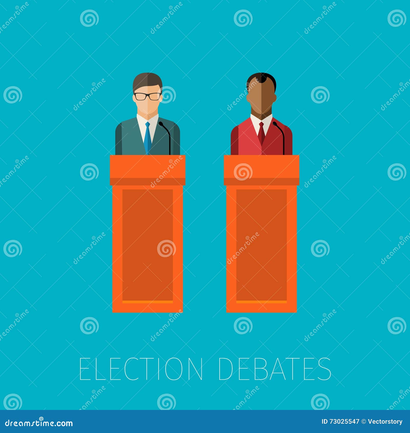 Concept of Election Debates Stock Vector - Illustration of press ...
