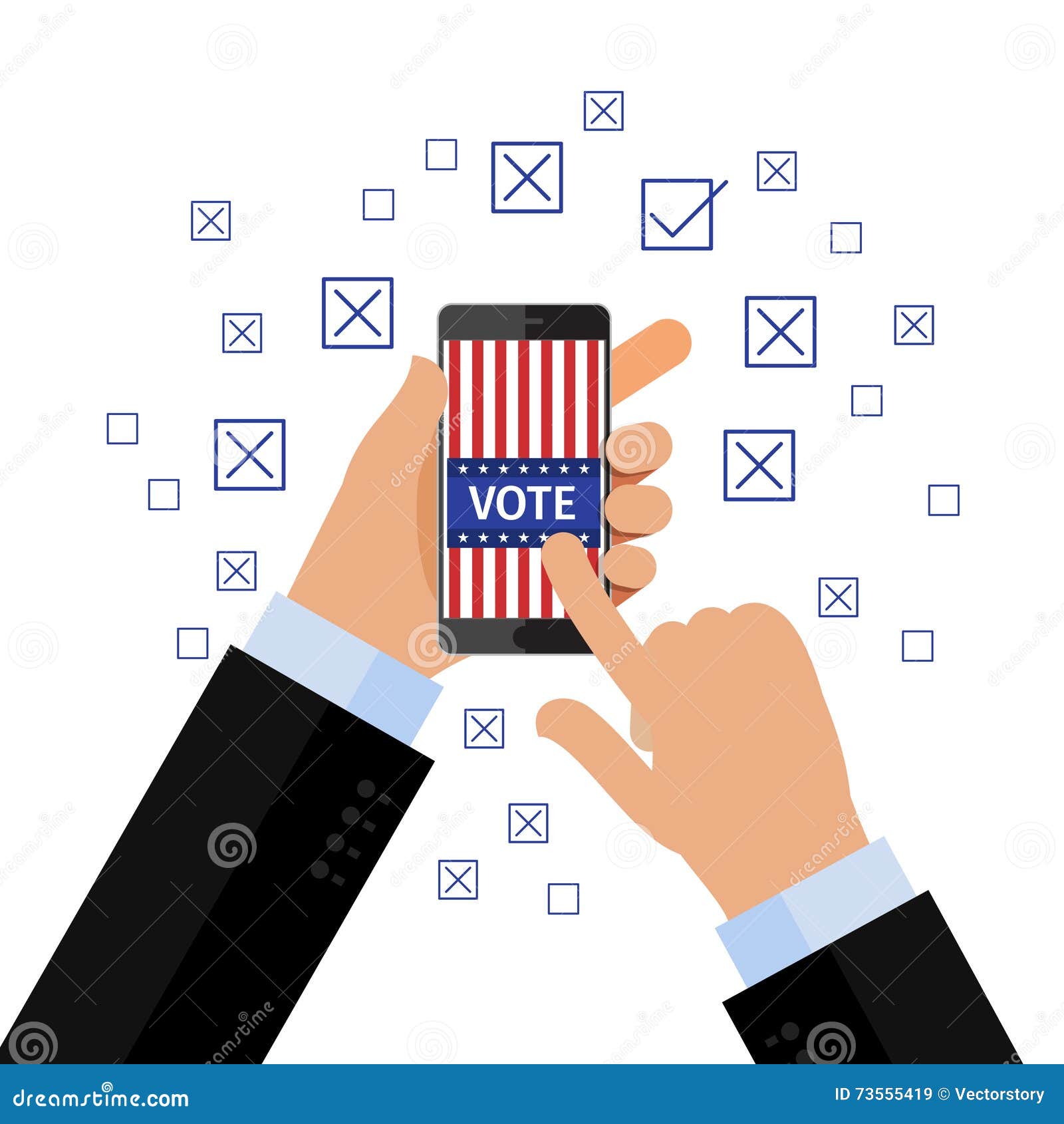 Concept of election. stock vector. Illustration of social - 73555419