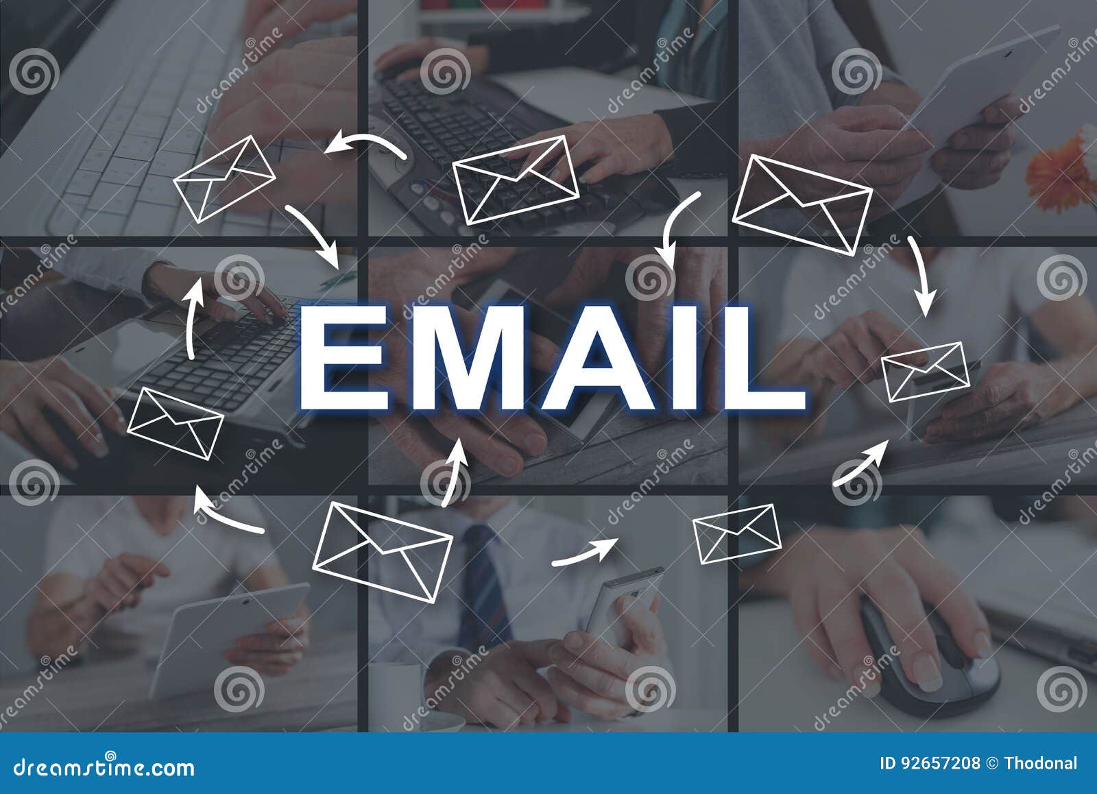 Concept of email stock photo. Image of contact, modern - 92657208
