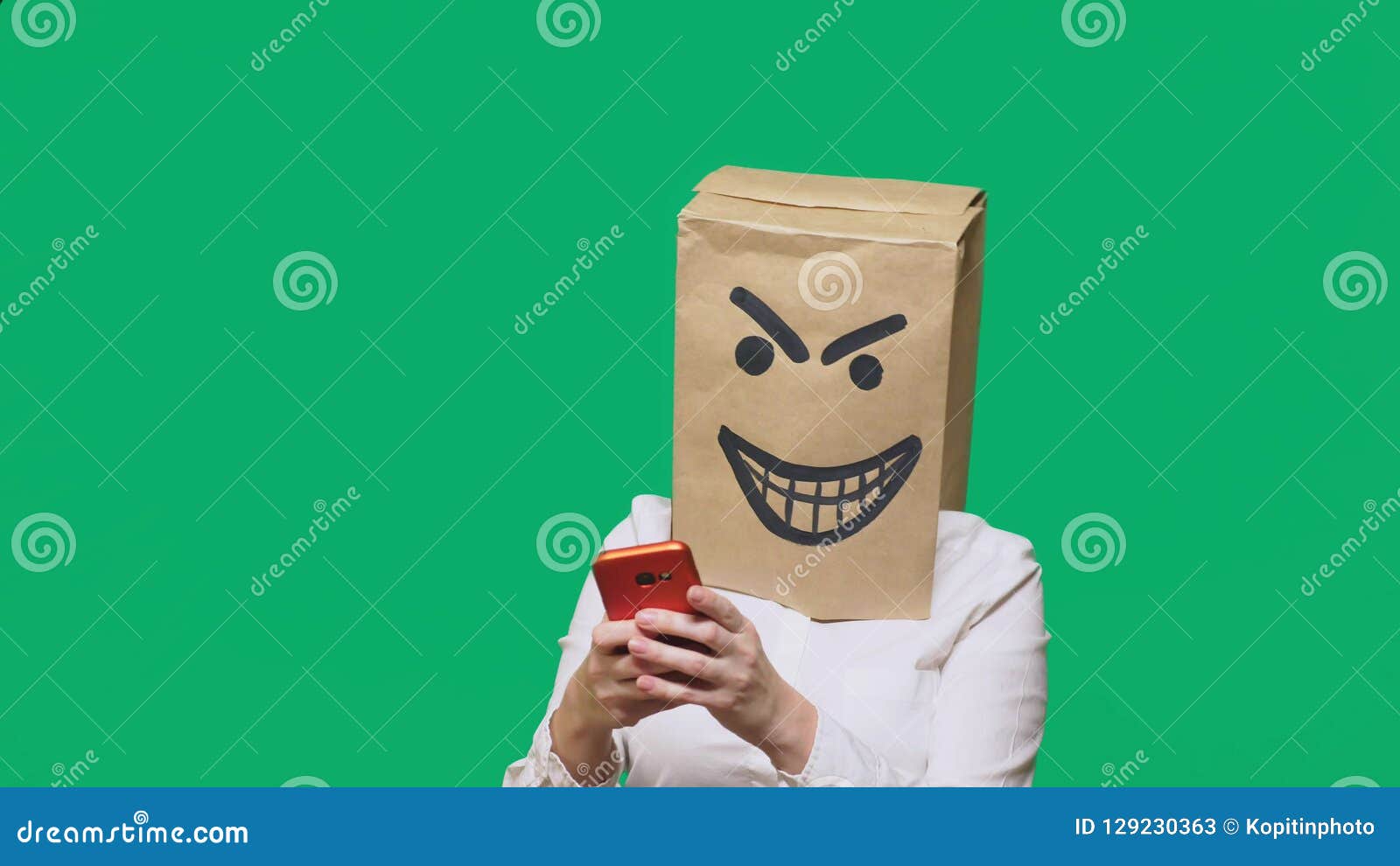 Concept of Emotion, Gestures. a Man with a Package on His Head, with a ...