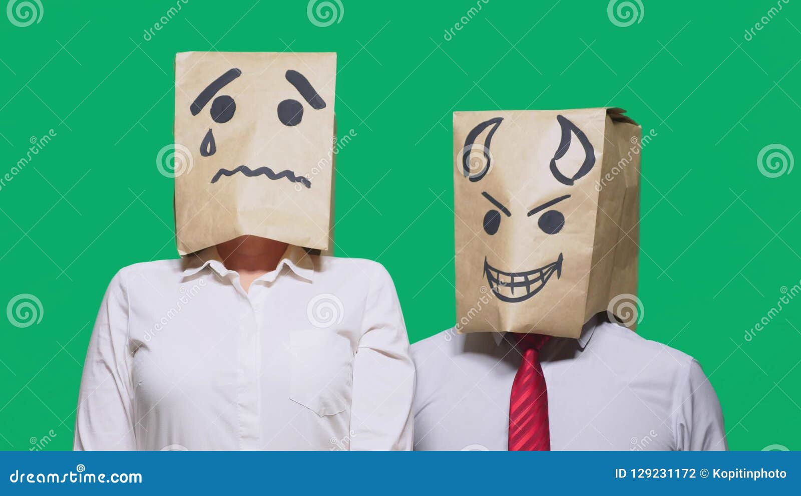 Concept of Emotion, Gestures. a Man with a Package on His Head, with a ...