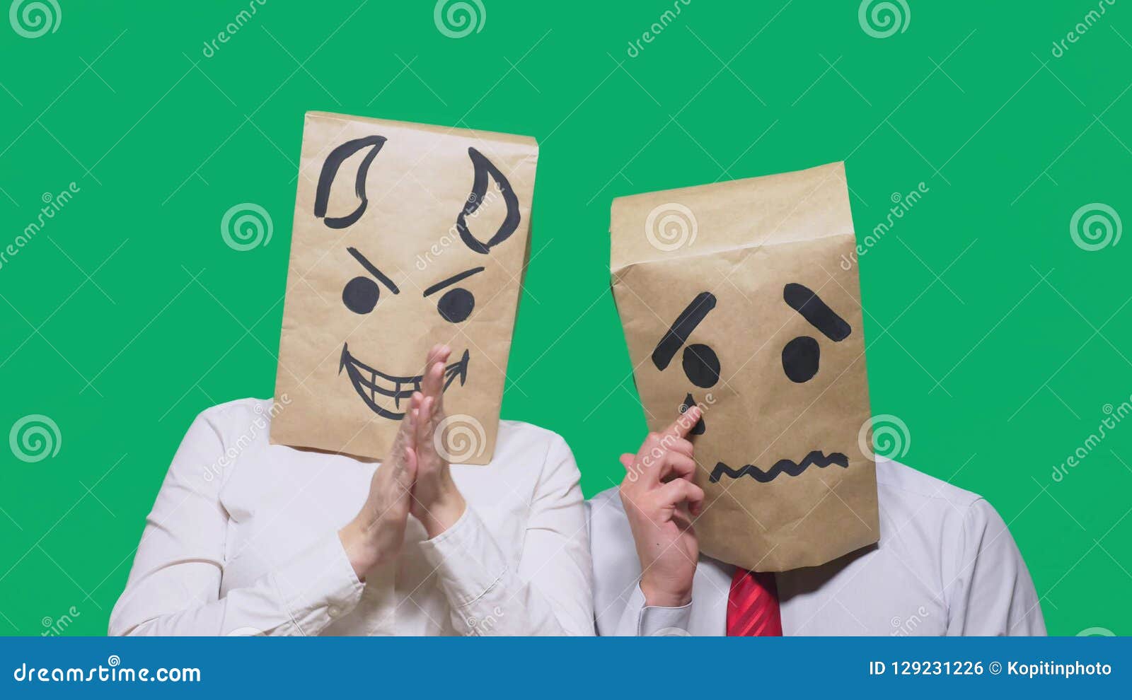 Concept of Emotion, Gestures. a Man with a Package on His Head, with a ...