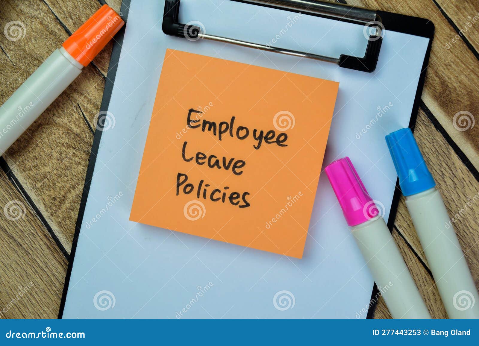 Concept of Employee Leave Policies Write on Sticky Notes Isolated on ...
