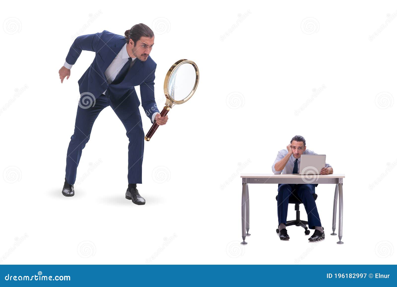 Concept of Employee Monitoring by Boss Stock Image - Image of ...