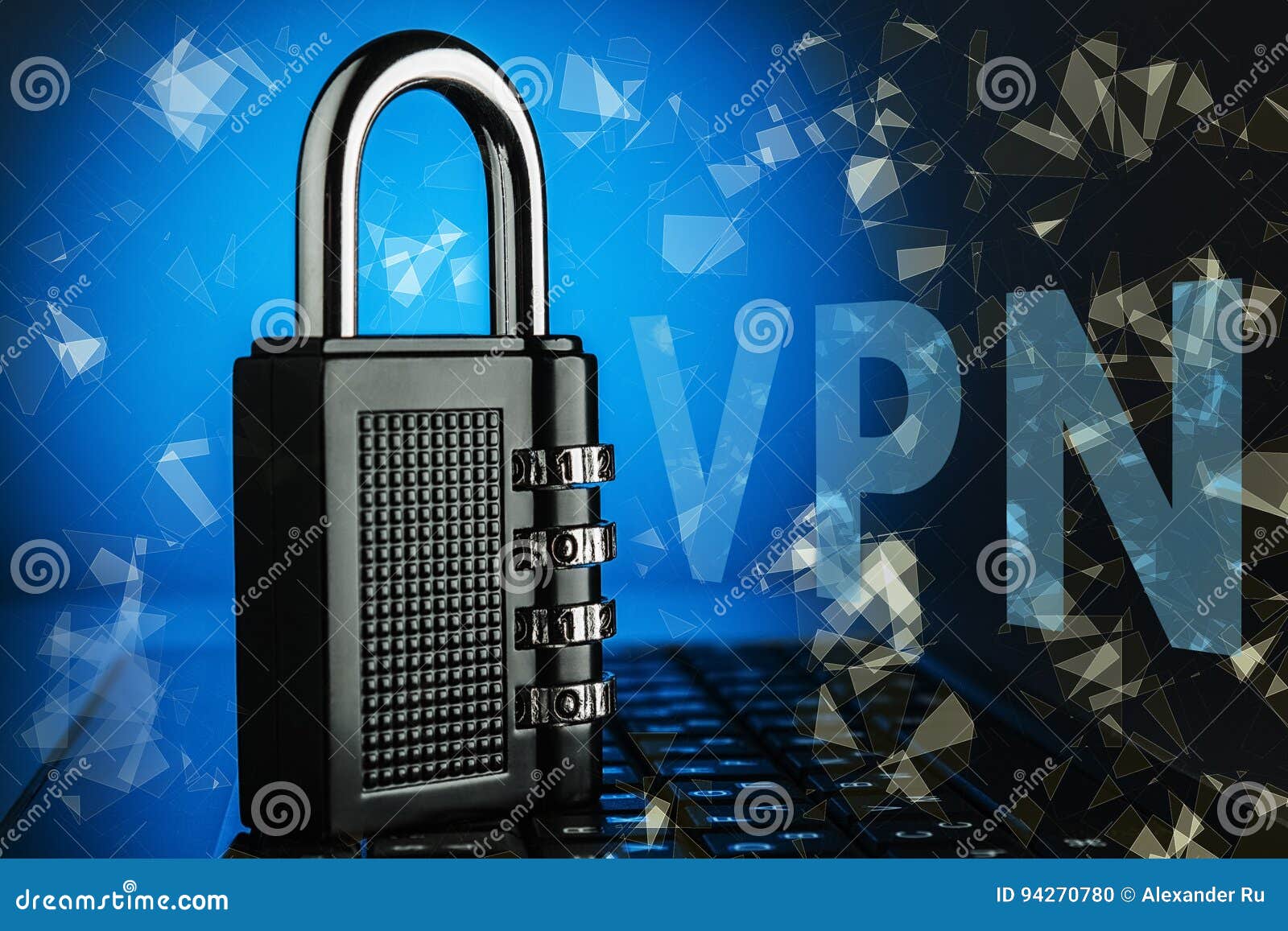 The Concept of an Encrypted Internet Connection. Stock Photo - Image of ...