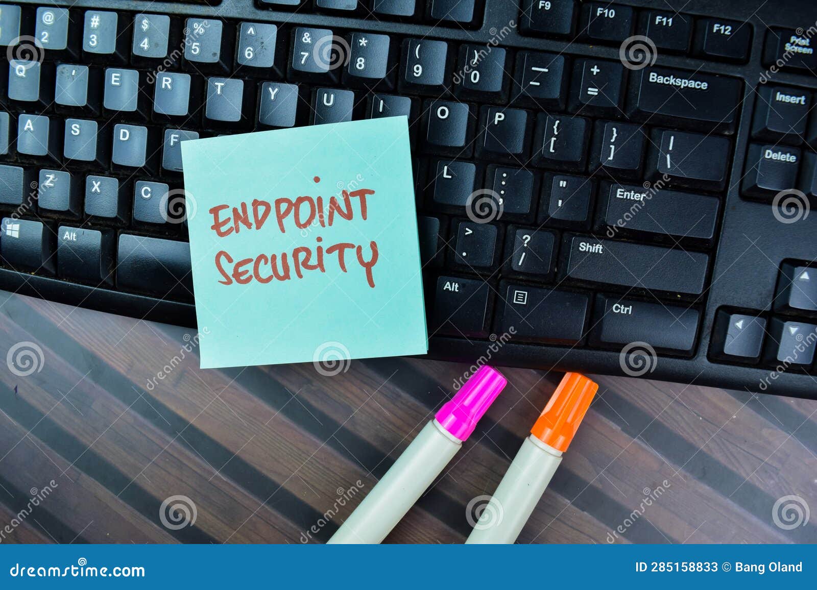 Concept of Endpoint Security Write on Sticky Notes Isolated on Wooden ...