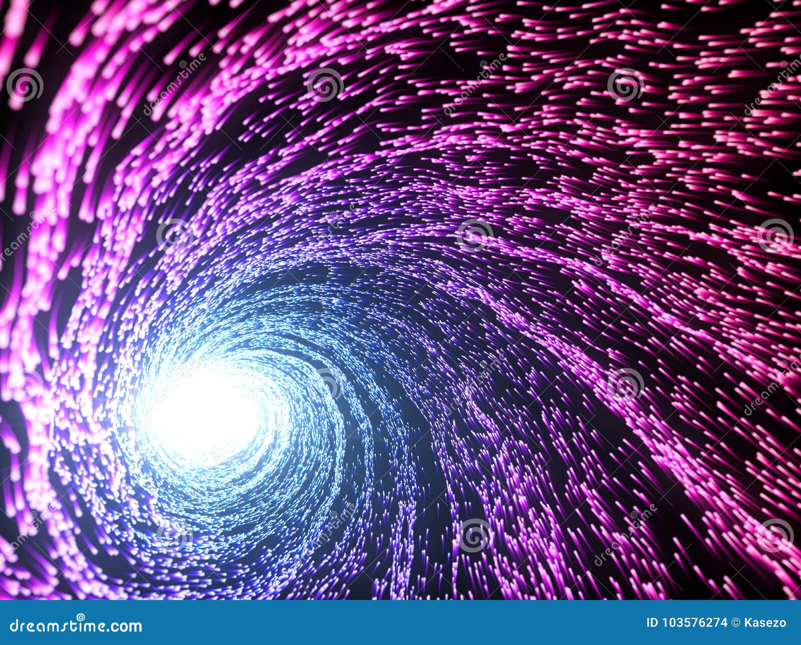 Concept of Energy Particles and Light Core. 3d Illustration Stock ...