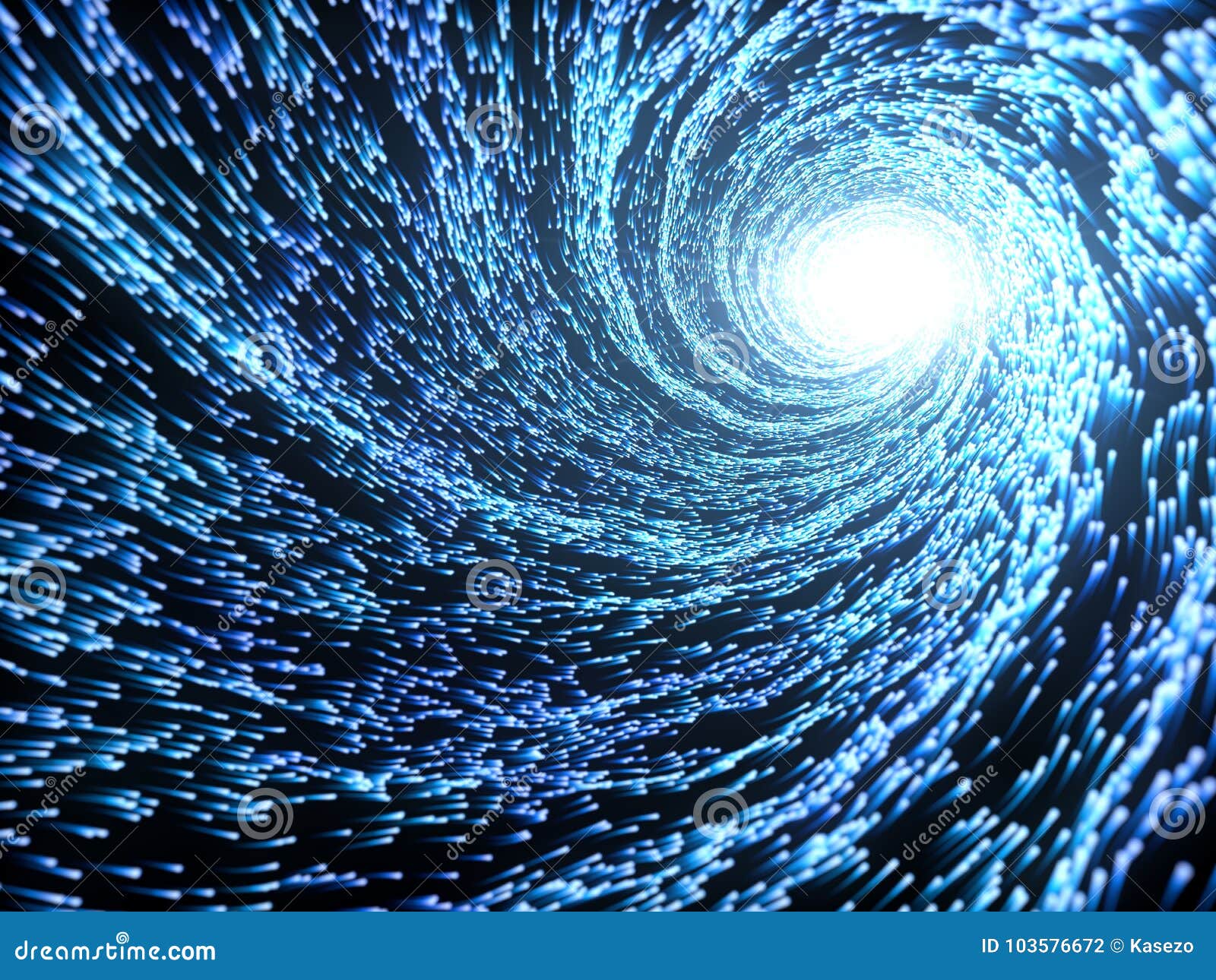 Concept of Energy Particles and Light Core. 3d Illustration Stock ...