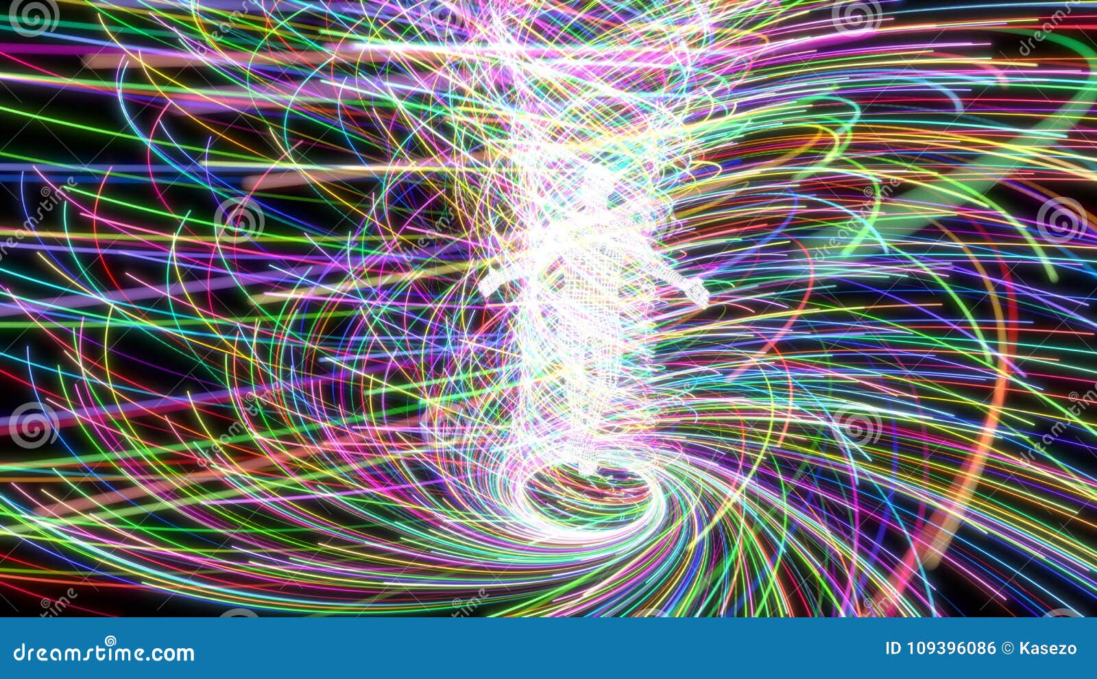 Concept of Energy Particles and Light Core. 3d Illustration Stock ...