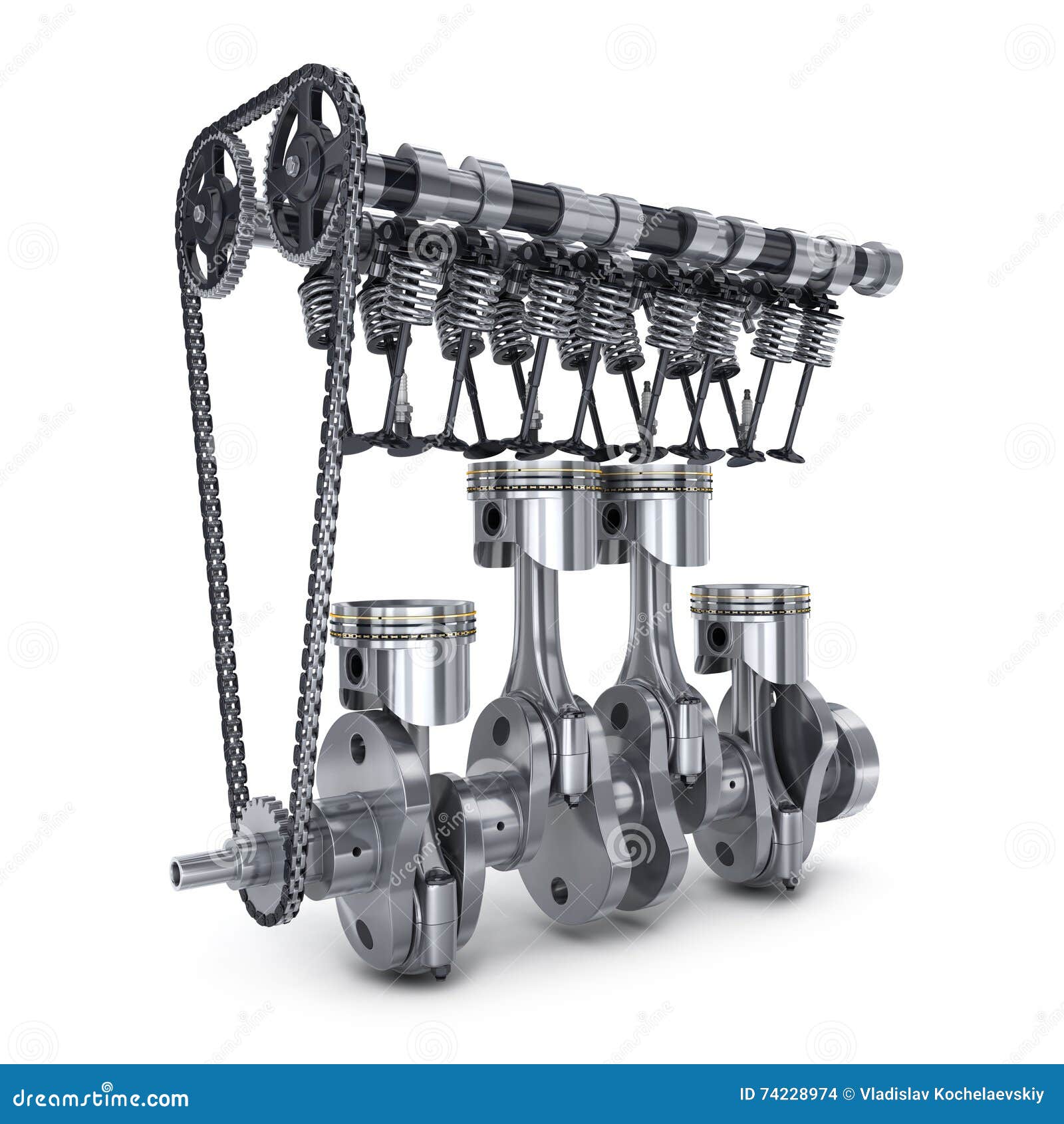 The Reciprocating Engine Vector Or Color Illustration | CartoonDealer ...