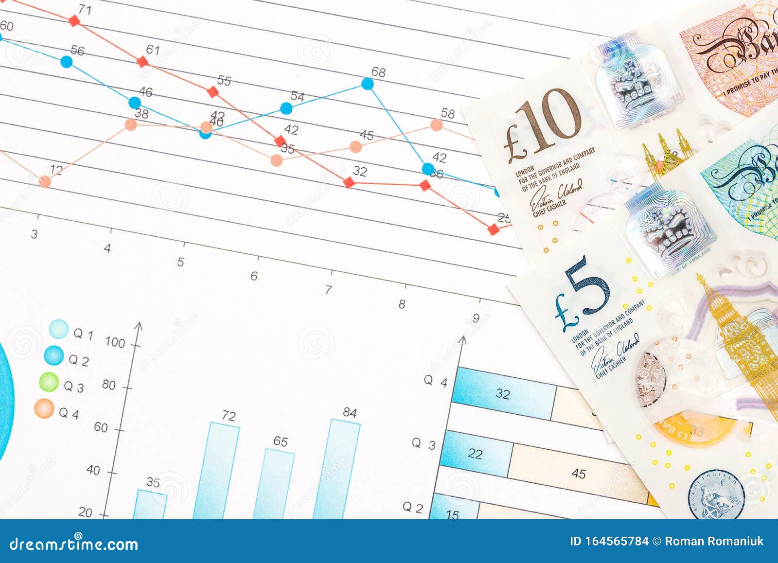 English Pounds On A Grey Background On A Table Editorial Photo ...