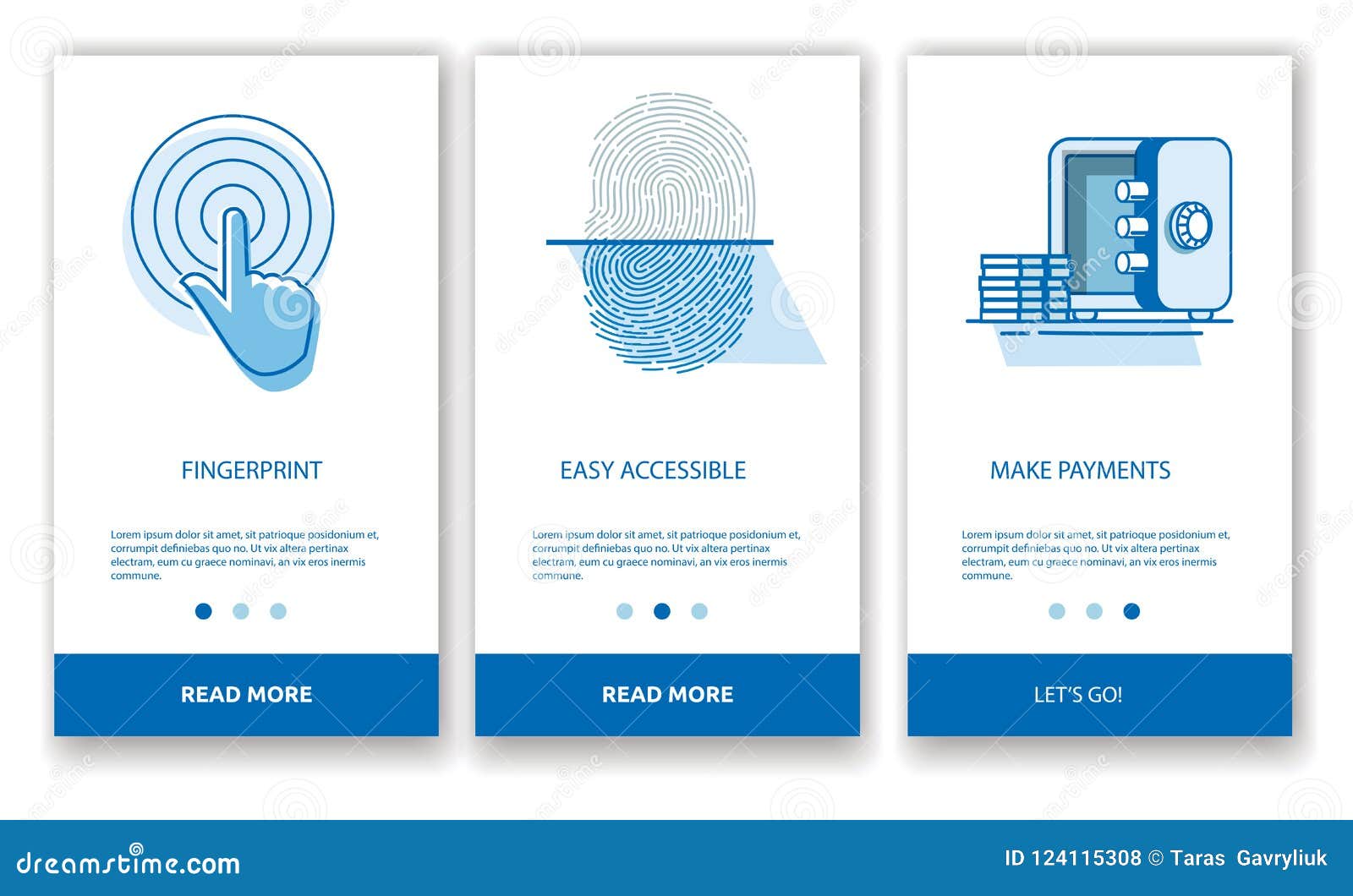 The Concept of Entering a Mobile Application with a Fingerprint Stock ...