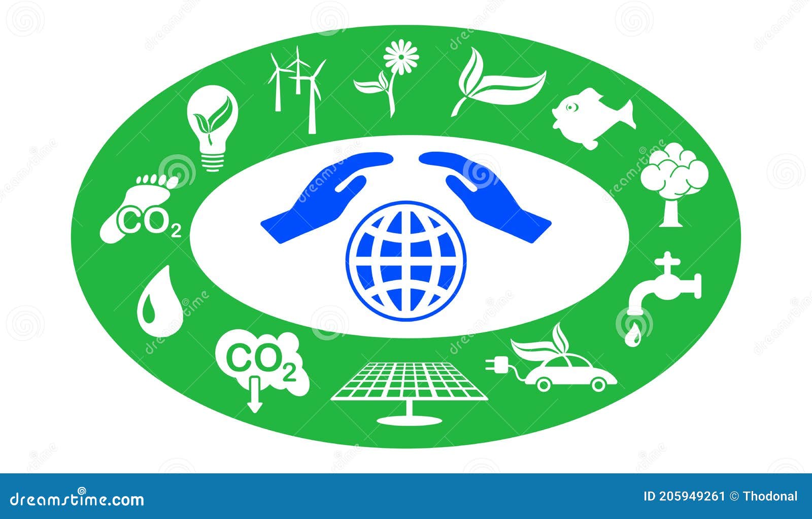 Concept of Environment Protection Stock Illustration - Illustration of ...