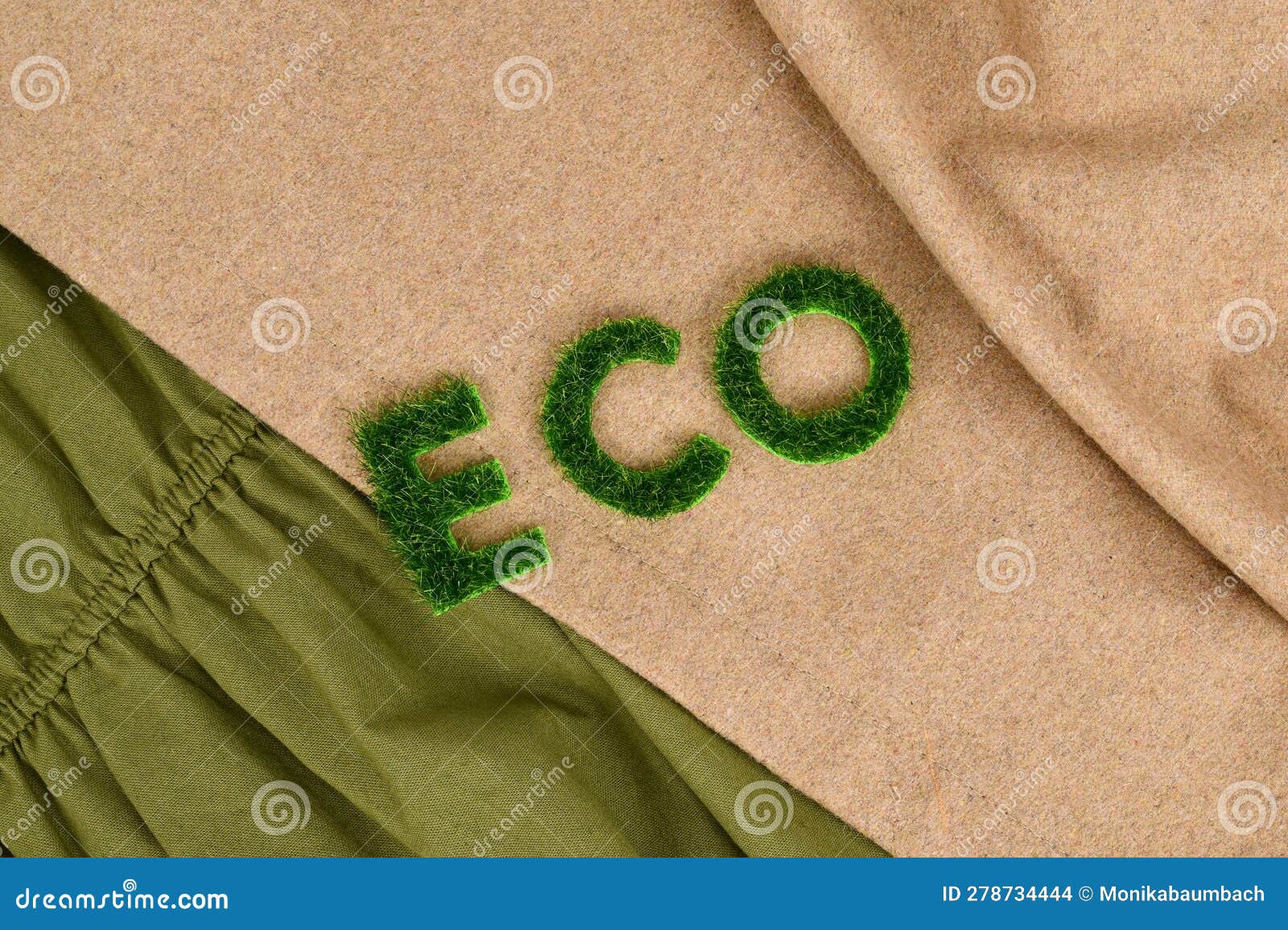Concept for Environmental Friendly Produced Clothing with Text ECO ...