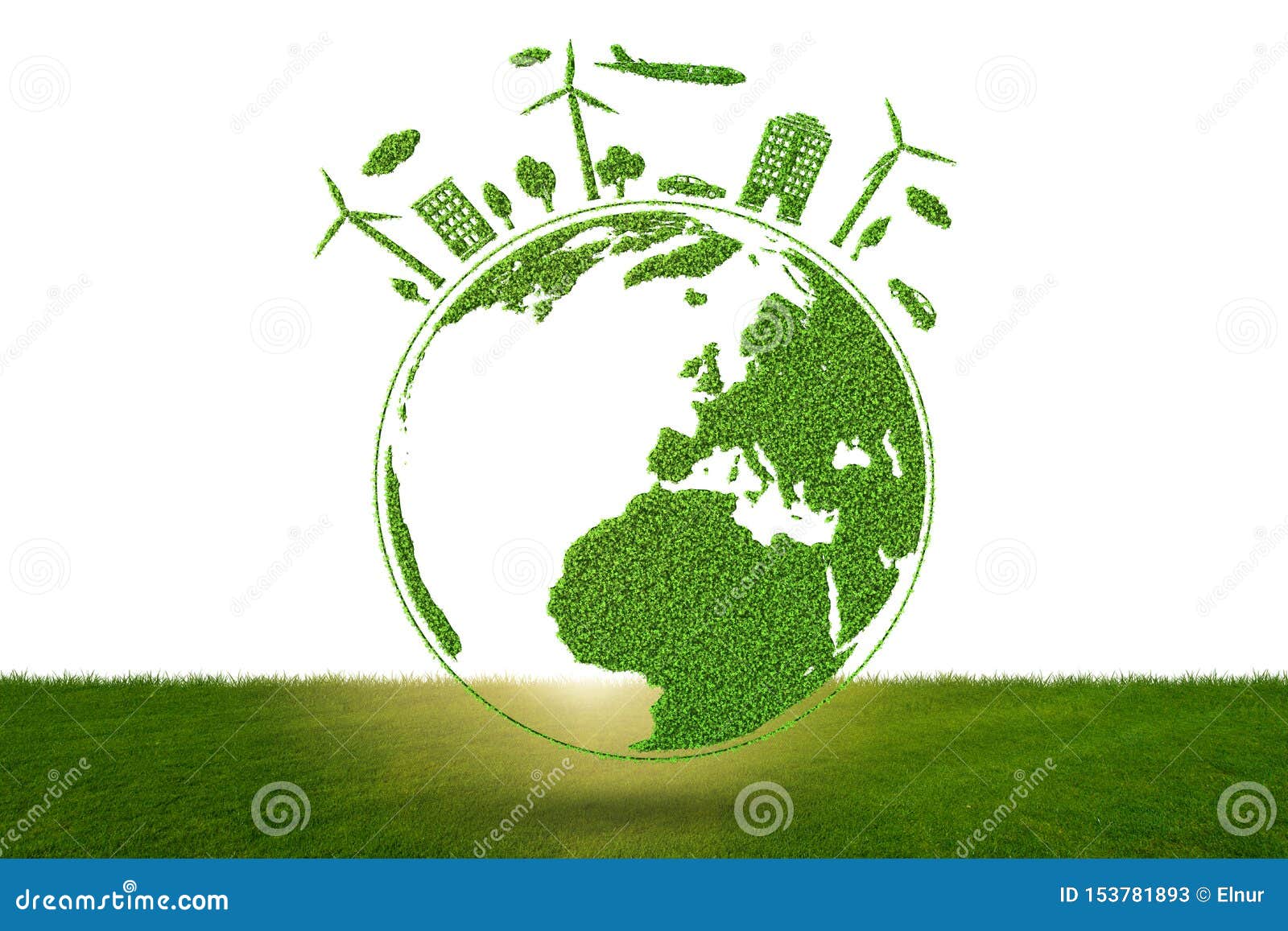 Concept of Environmental Protection - 3d Rendering Stock Illustration ...