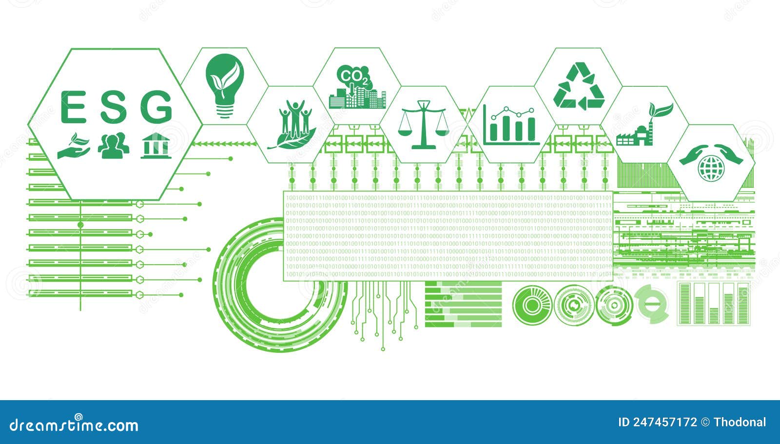 Concept of esg stock illustration. Illustration of icon - 247457172