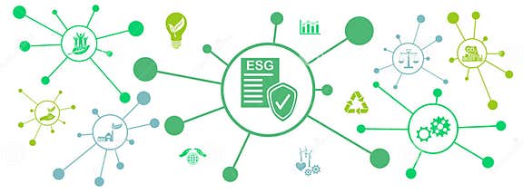 Concept of esg stock illustration. Illustration of business - 264615191