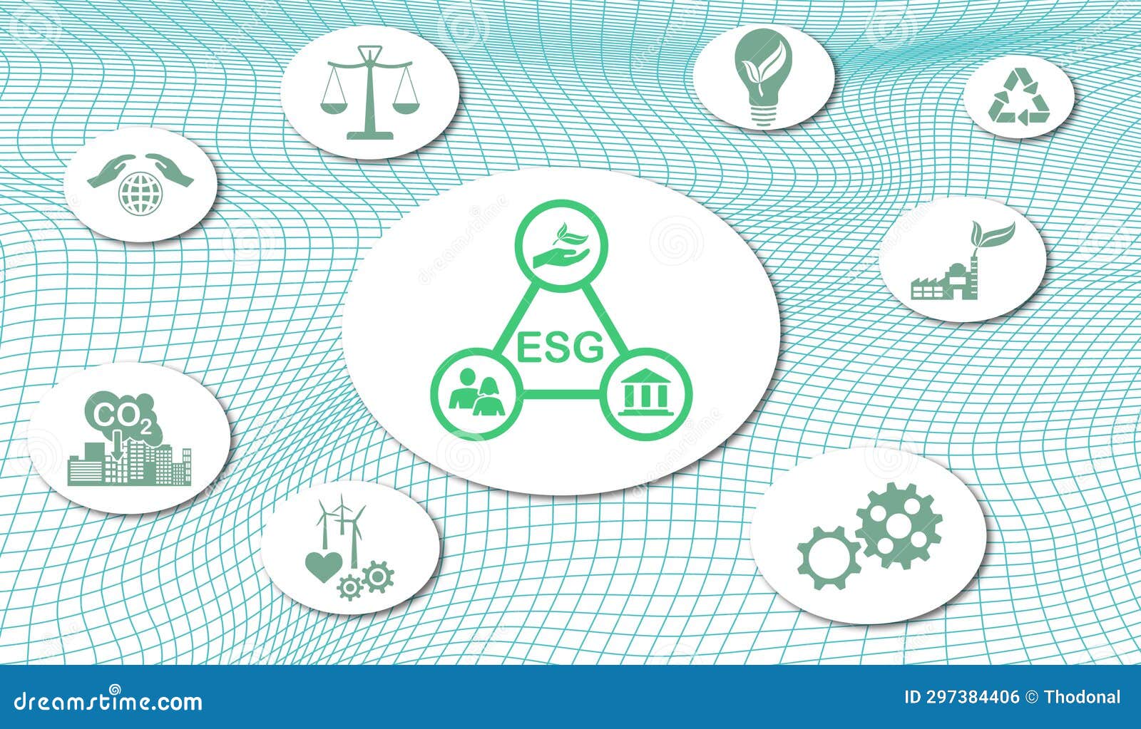 Concept of esg stock illustration. Illustration of company - 297384406
