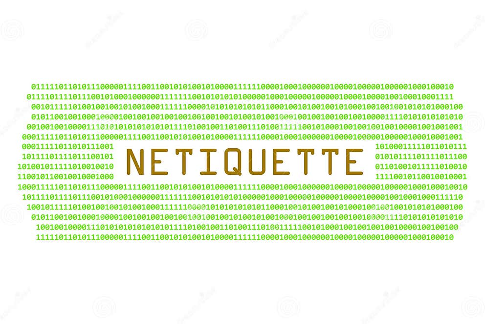 Concept of Etiquette and Netiquette Stock Illustration - Illustration ...