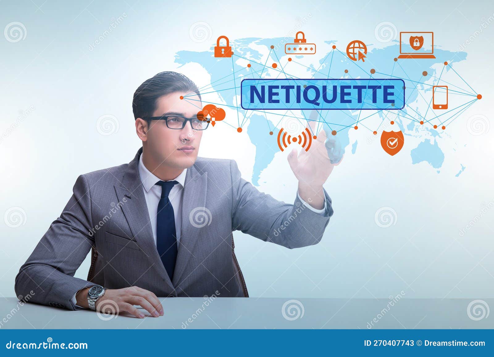 Concept of Etiquette and Netiquette Stock Image - Image of rule, manner ...
