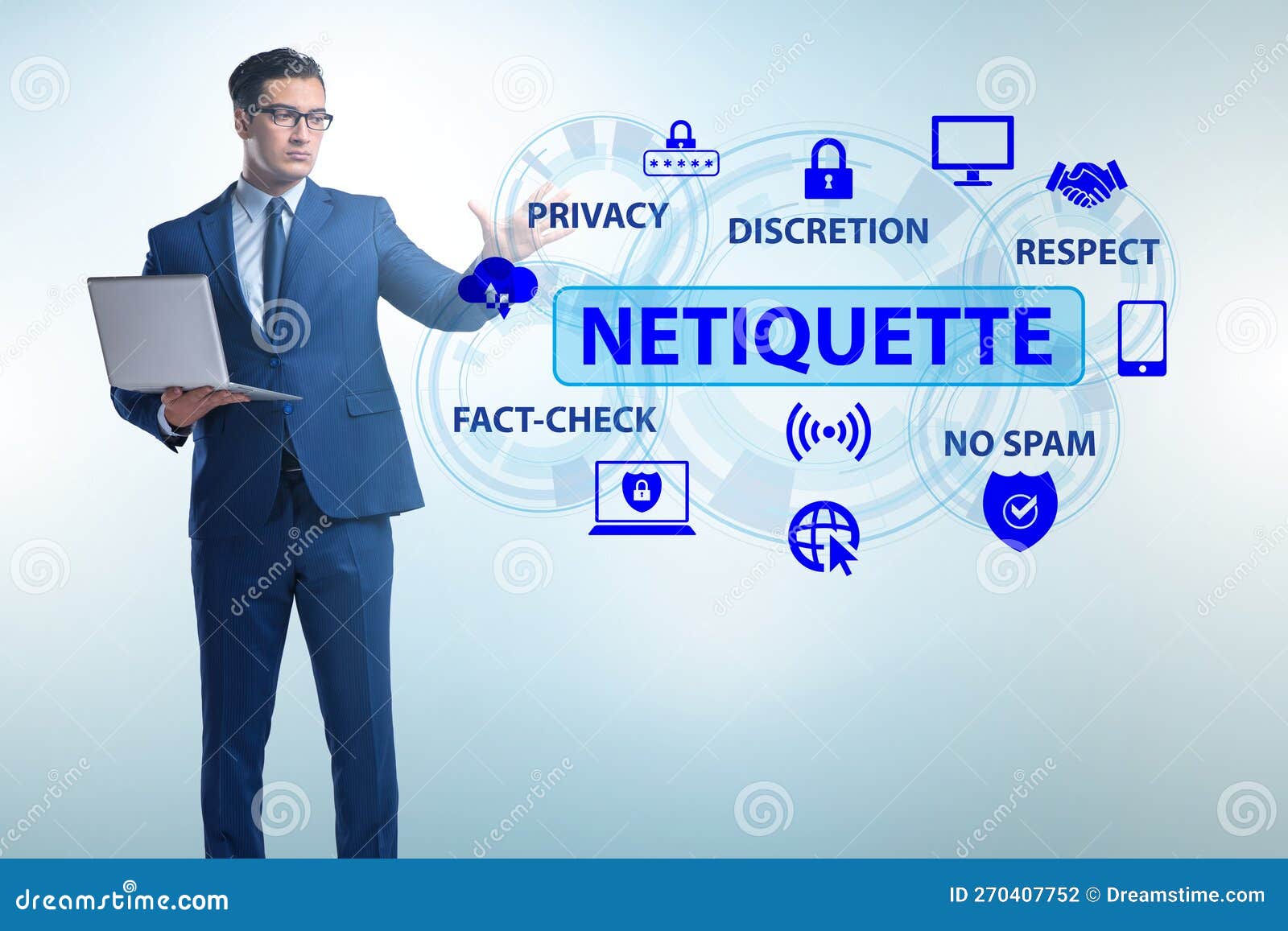 Concept of Etiquette and Netiquette Stock Photo - Image of guidelines ...