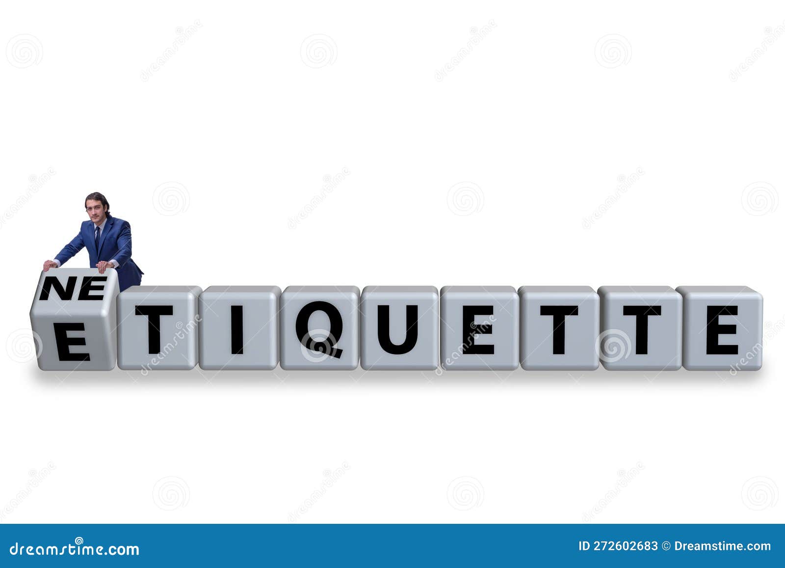 Etiquette Or Netiquette. Turned Cube And Changed The Word `etiquette ...