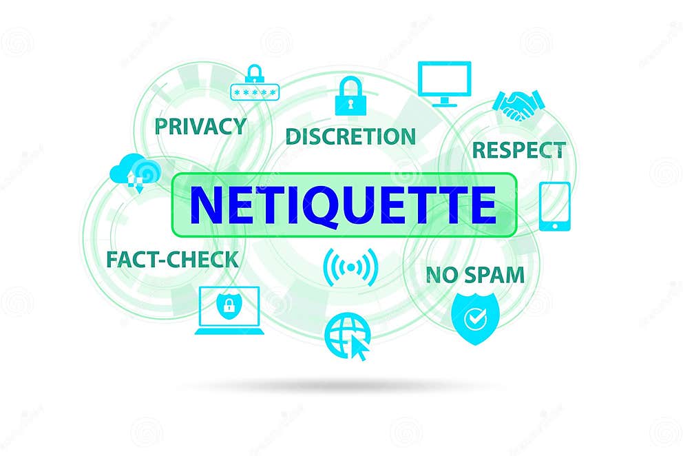 Concept of Etiquette and Netiquette Stock Image - Image of ...