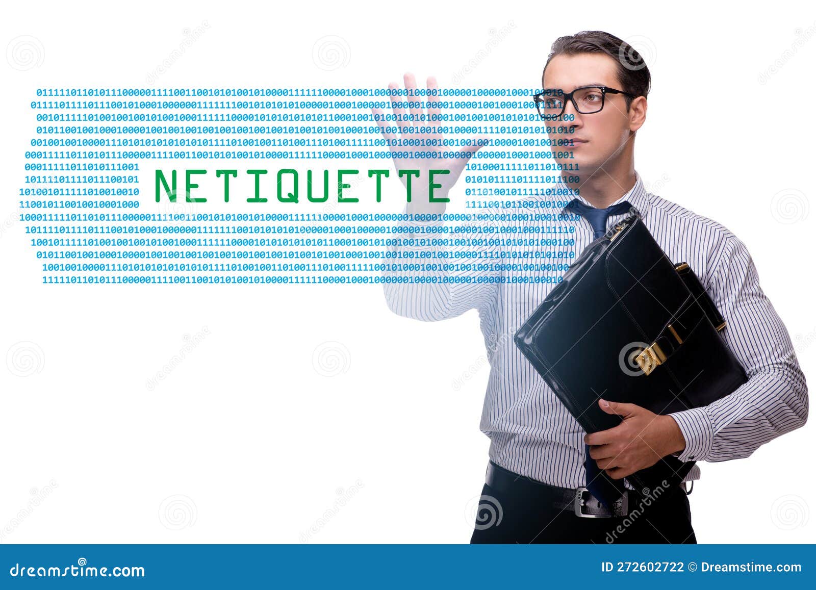 Etiquette Or Netiquette. Male Hand Turns Cubes And Changes The Word ...