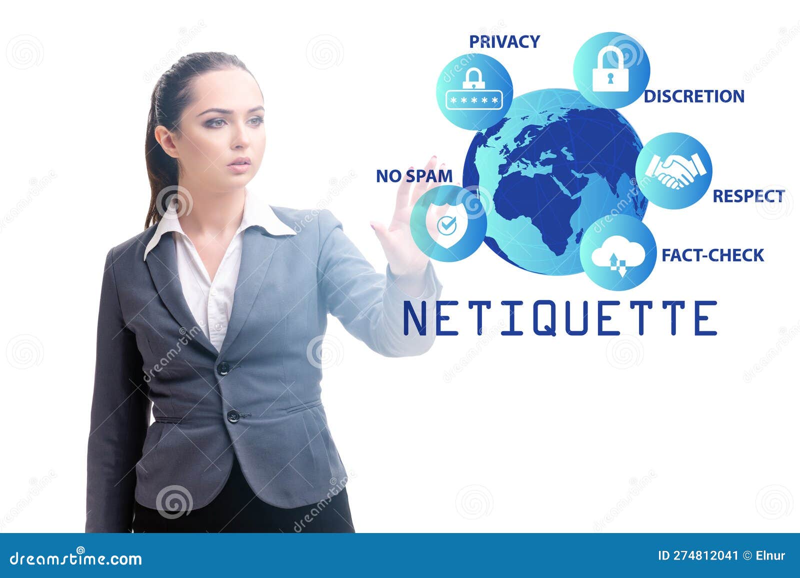 Concept of Etiquette and Netiquette Stock Image - Image of digital ...