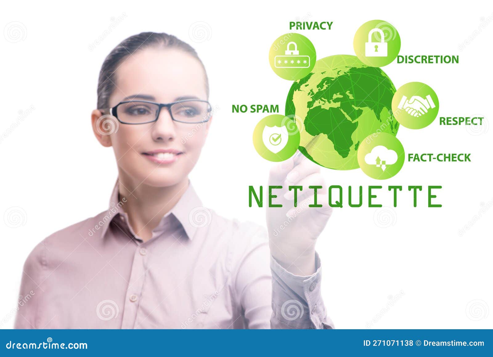 Concept of Etiquette and Netiquette Stock Photo - Image of polite ...