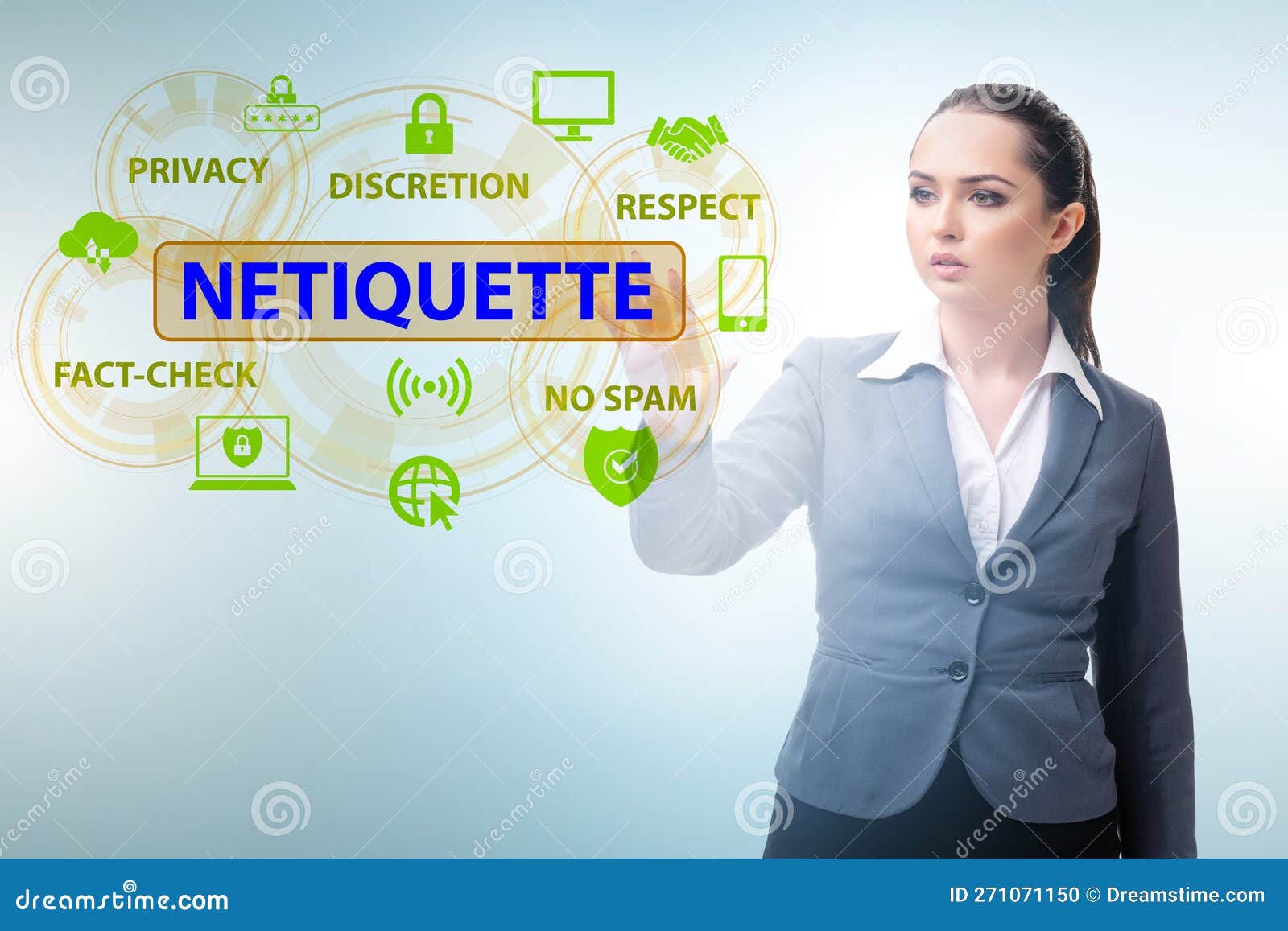 Concept of Etiquette and Netiquette Stock Photo - Image of rule ...