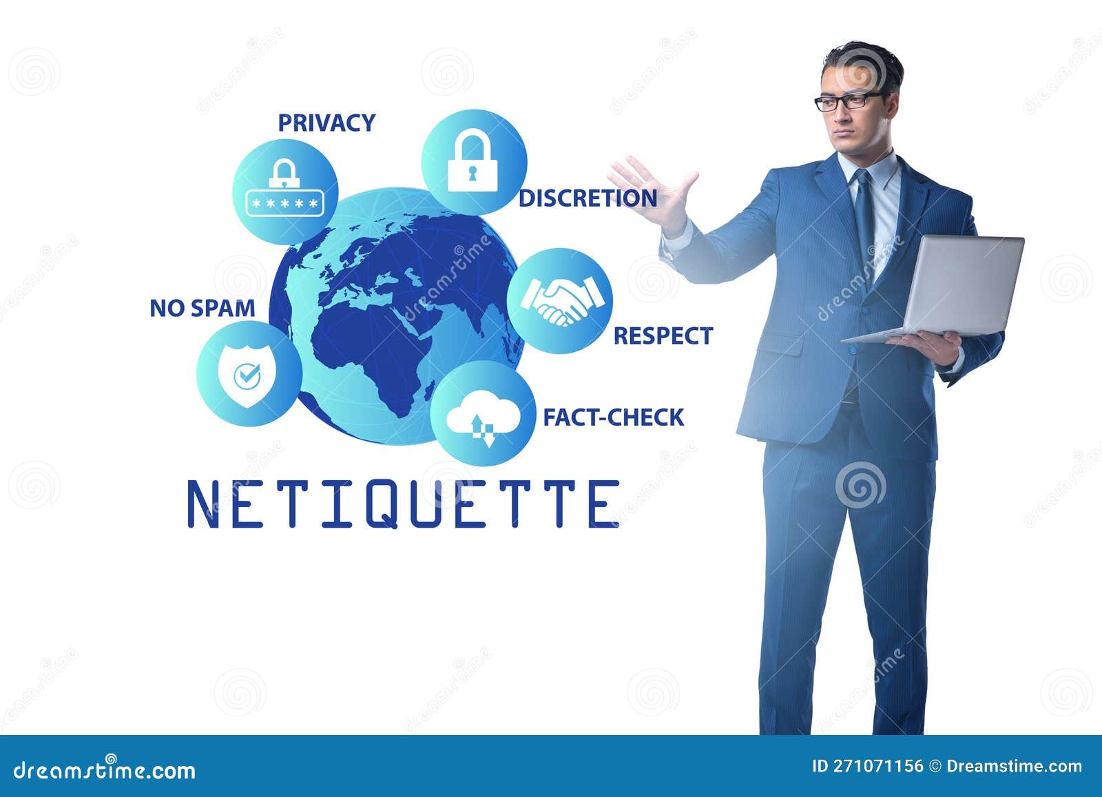 Concept of Etiquette and Netiquette Stock Photo - Image of digital ...
